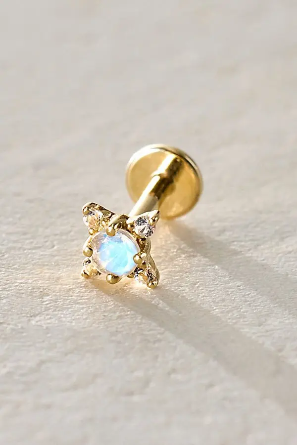 LOCAL ECLECTIC Moonstone Flatback Earrings