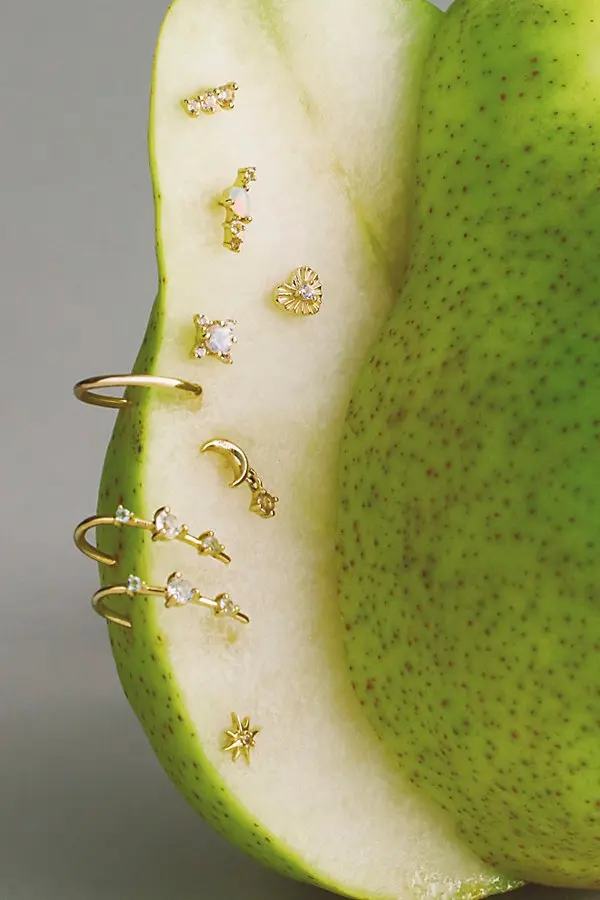 LOCAL ECLECTIC Moonstone Flatback Earrings