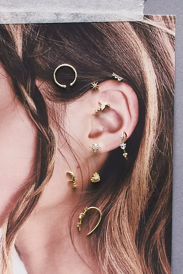 LOCAL ECLECTIC Ombre Ear Hugger Earrings
