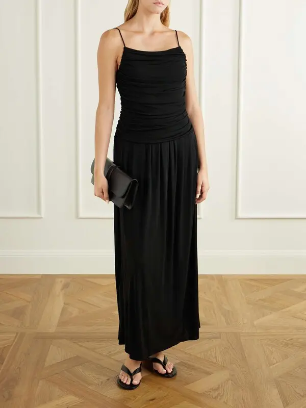 KALLMEYER Reese Gathered Jersey Midi Dress