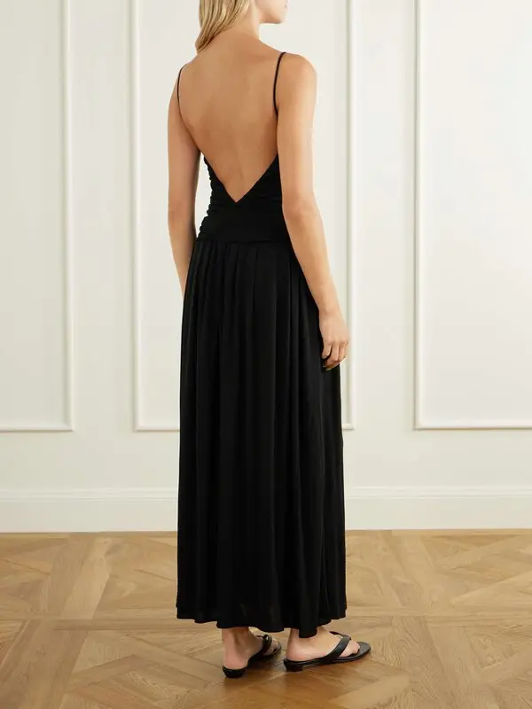 KALLMEYER Reese Gathered Jersey Midi Dress