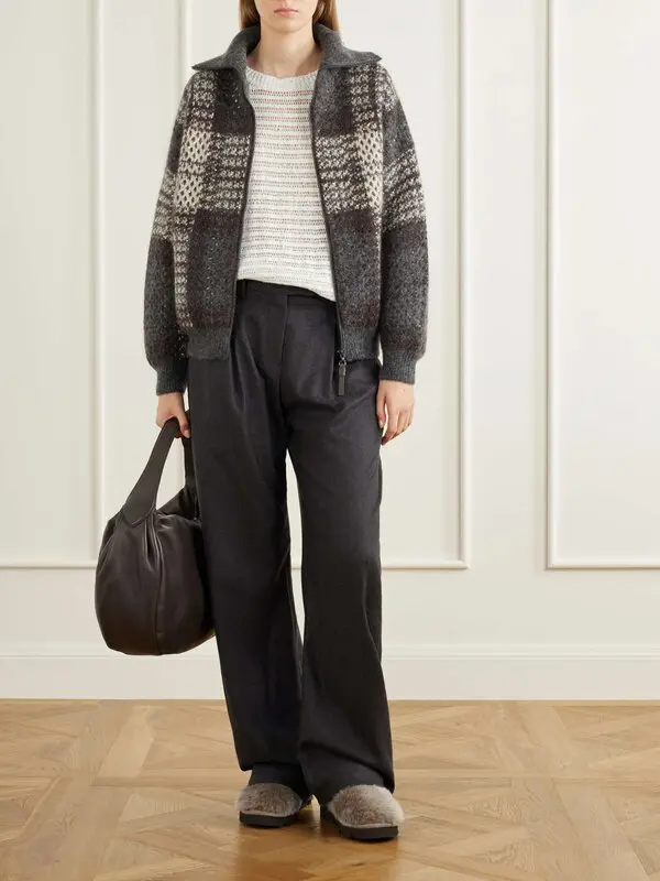 Brunello Cucinelli Monili-detailed Shearling Slip-ons