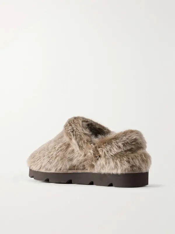 Brunello Cucinelli Monili-detailed Shearling Slip-ons