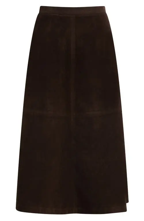 Joe's Jeans Tavi Faux Suede A-line Midi Skirt