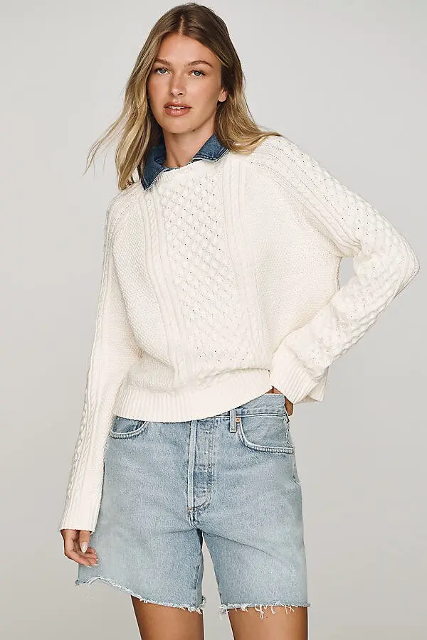 Central Park West Twofer Collared Sweater