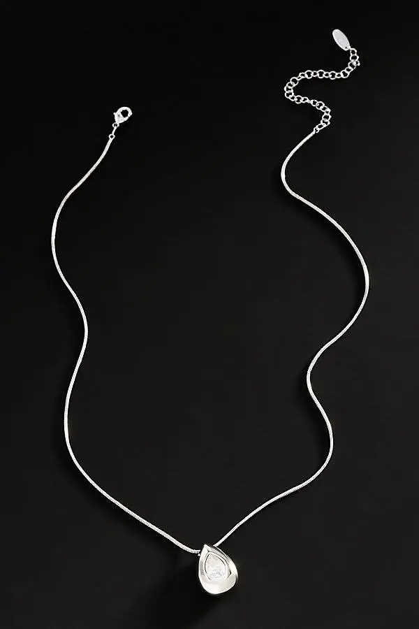 Anthropologie Crystal Teardrop Pendant Necklace