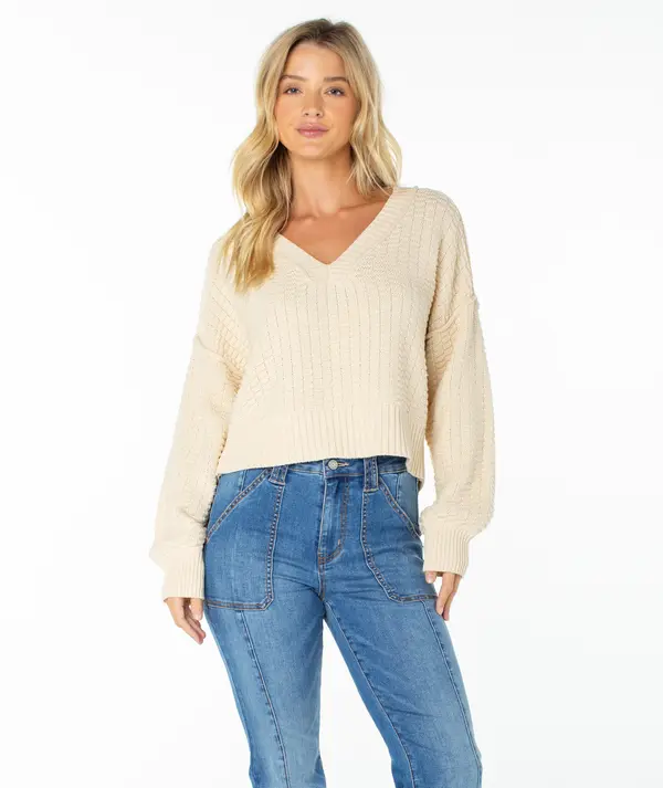 Roxy Study Hall Sweater - Parchment Solid