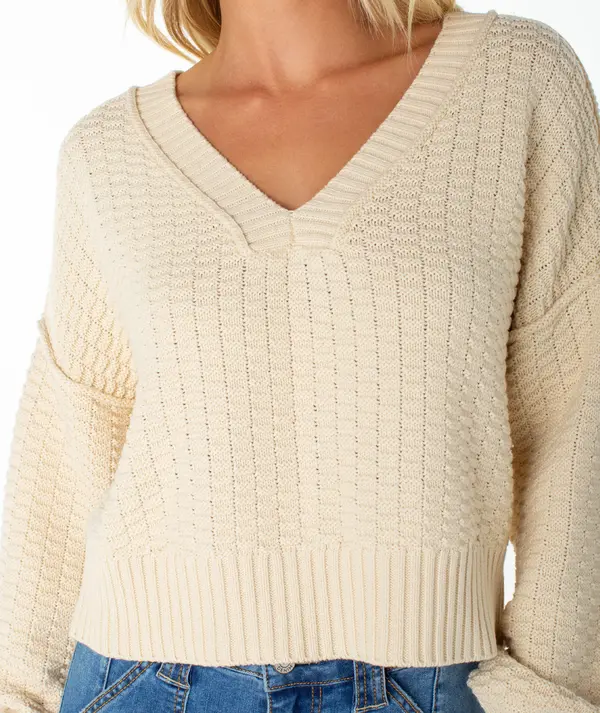 Roxy Study Hall Sweater - Parchment Solid