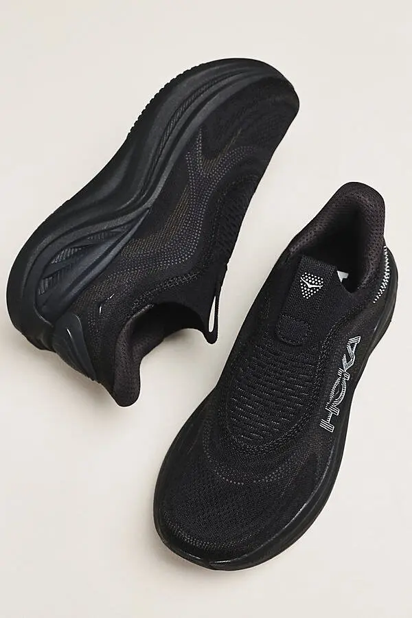 HOKA® Skyward Laceless Sneakers - Black / Black