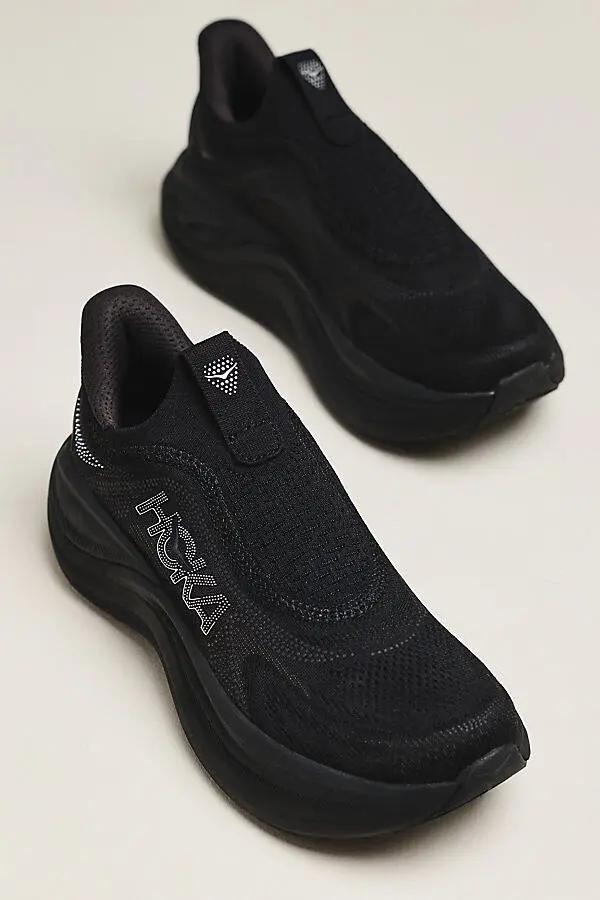 HOKA® Skyward Laceless Sneakers - Black / Black