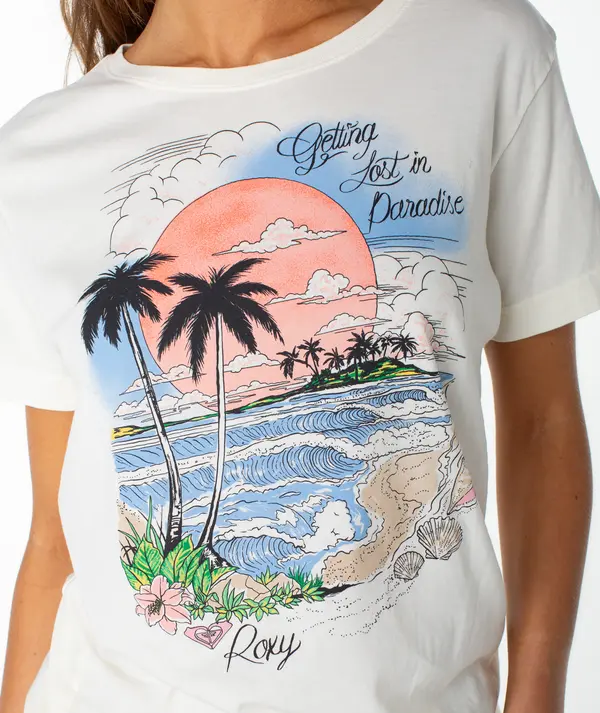 Roxy Coastal Beach Boyfriend Crew Graphic T-shirt