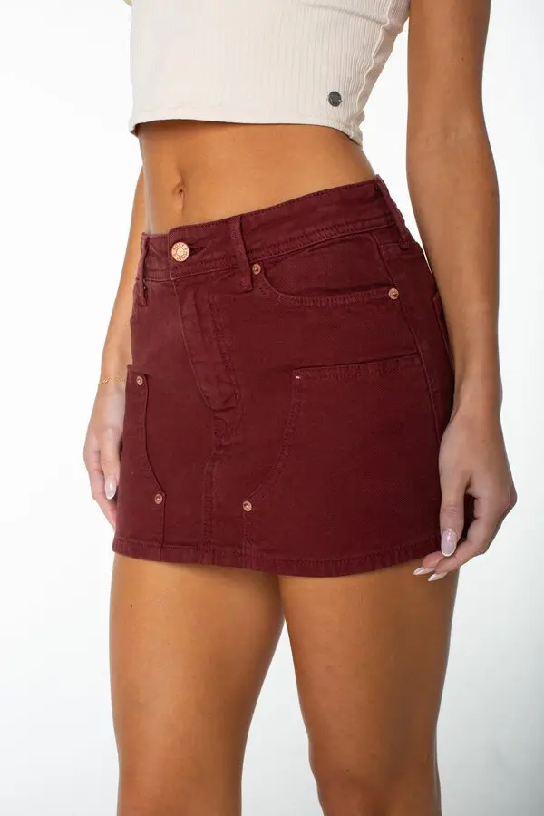 Roxy Reel Life Mini Skirt - Port Solid