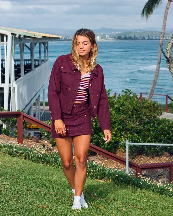 Roxy Cropped Jacket - Port Solid
