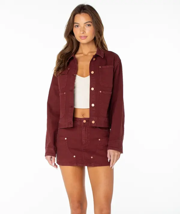 Roxy Cropped Jacket - Port Solid