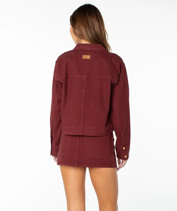 Roxy Cropped Jacket - Port Solid