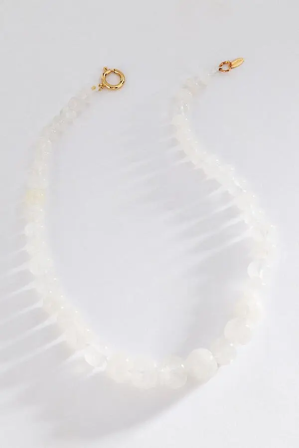 Anthropologie Chunky Beaded Necklace - Clear