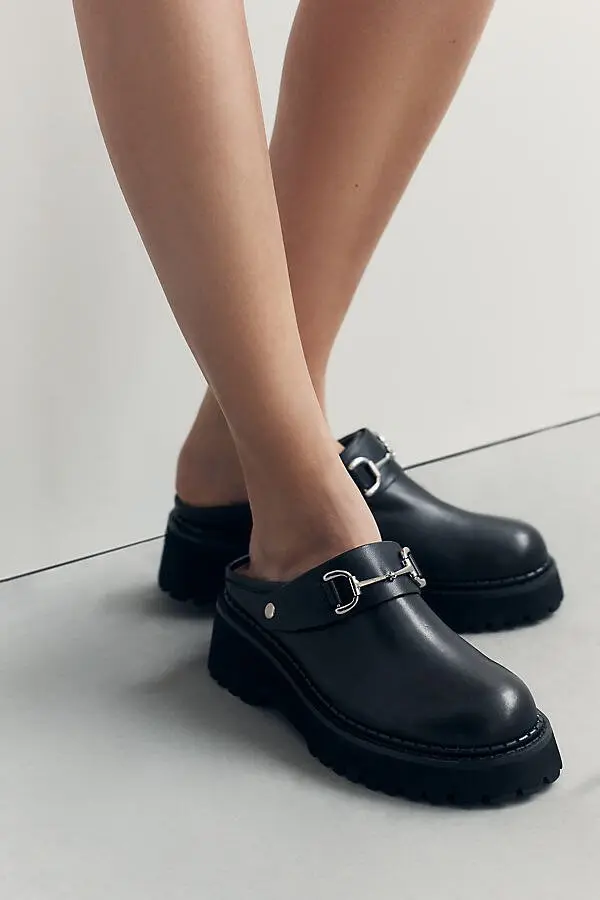 BIBI LOU Platform Mules With Horsebit Detail