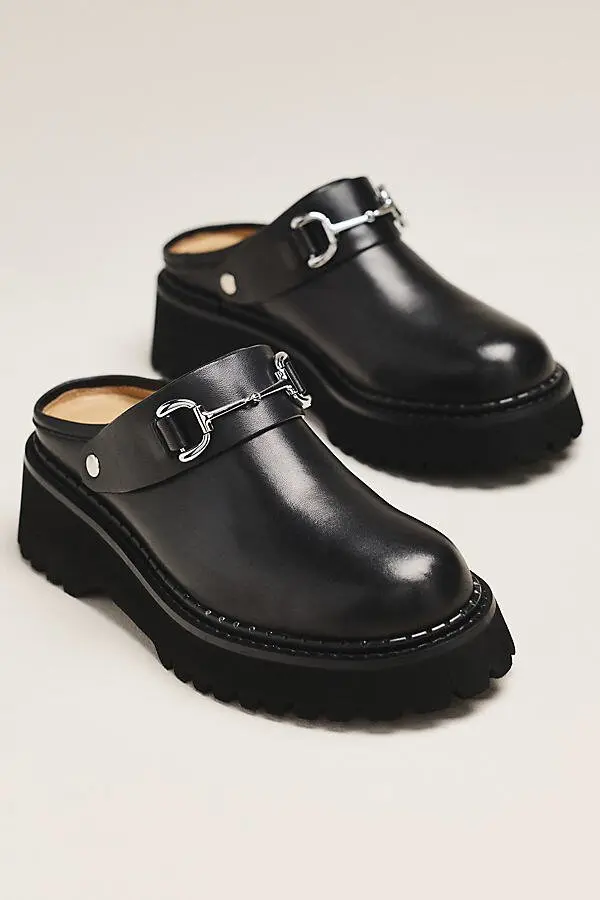 BIBI LOU Platform Mules With Horsebit Detail
