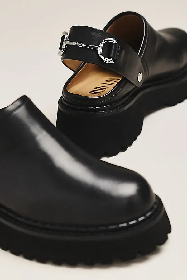 BIBI LOU Platform Mules With Horsebit Detail