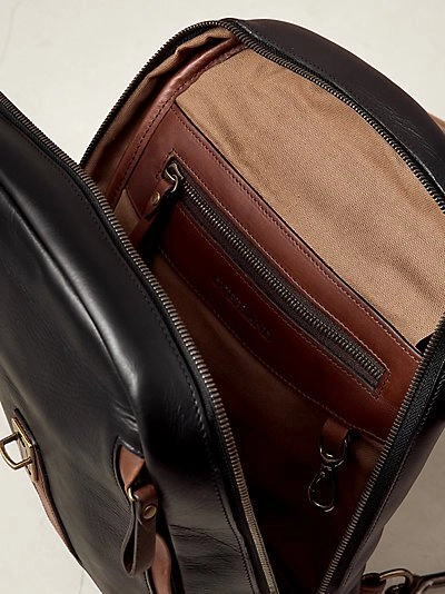 Overland Fairfield Leather Crossbody Travel Bag - Black