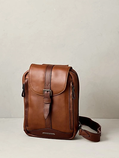 Overland Fairfield Leather Crossbody Travel Bag - Tan
