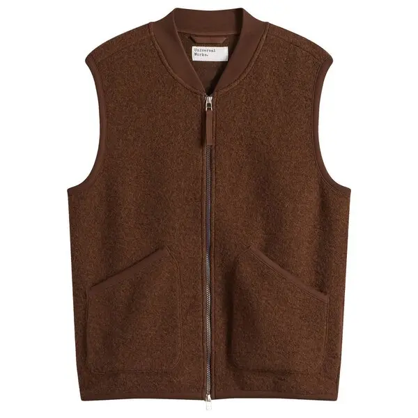 Universal Works Wool Fleece Zip Waistcoat