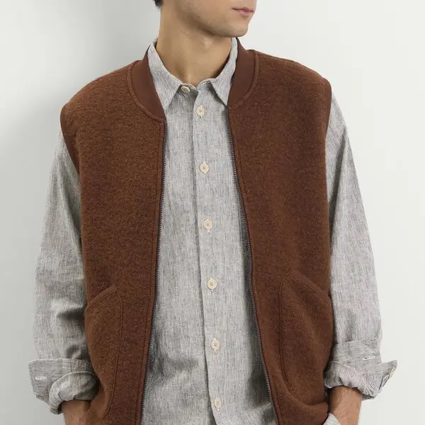 Universal Works Wool Fleece Zip Waistcoat