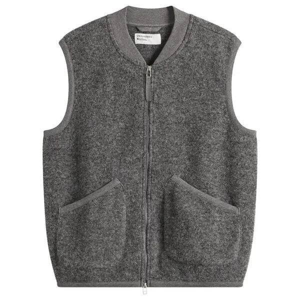 Universal Works Wool Fleece Zip Waistcoat