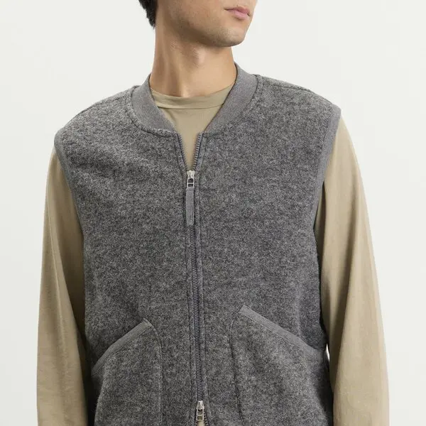 Universal Works Wool Fleece Zip Waistcoat
