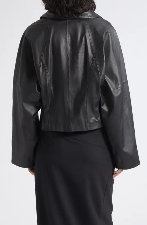 Marella Leather Double Breasted Jacket