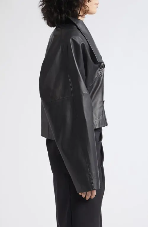 Marella Leather Double Breasted Jacket