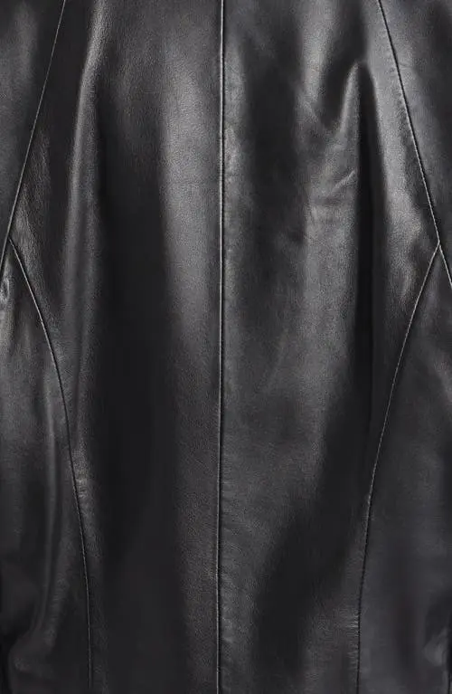 Marella Leather Double Breasted Jacket