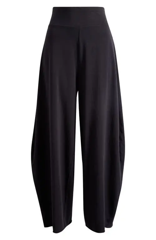 Free People Hot Shot Barrel Leg Pants - Solid Black