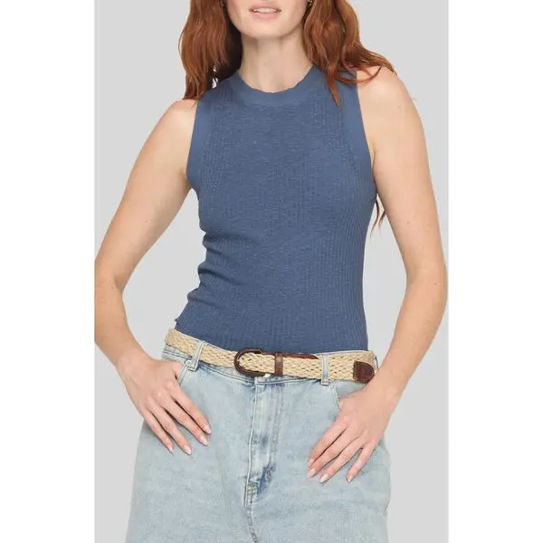 PROJECT SOCIAL T Player Rib Racerback Tank - Deep Indigo