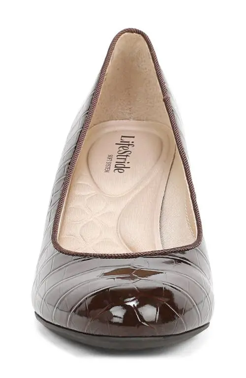 LIFESTRIDE Parigi Croc Embossed Faux Leather Pump