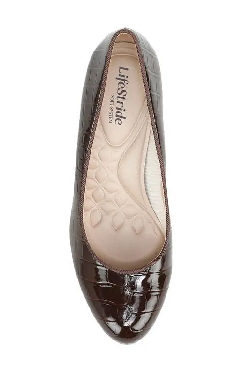 LIFESTRIDE Parigi Croc Embossed Faux Leather Pump