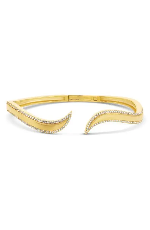SHYMI Pav Outline Curl Cuff Bangle - Gold