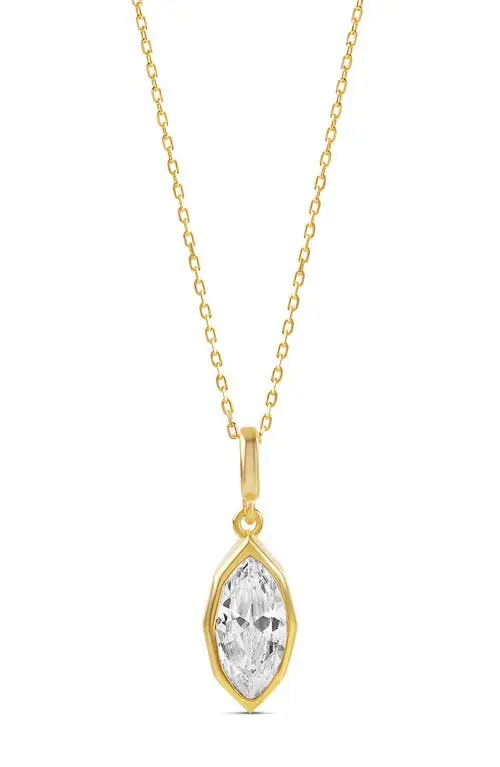 SHYMI Victorian Style Marquise Pendant Necklace - Gold