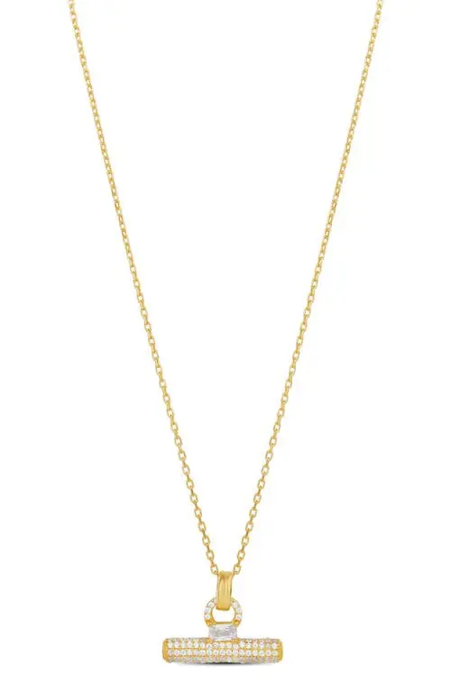 SHYMI Pav T Bar Pendant Necklace - Gold/black