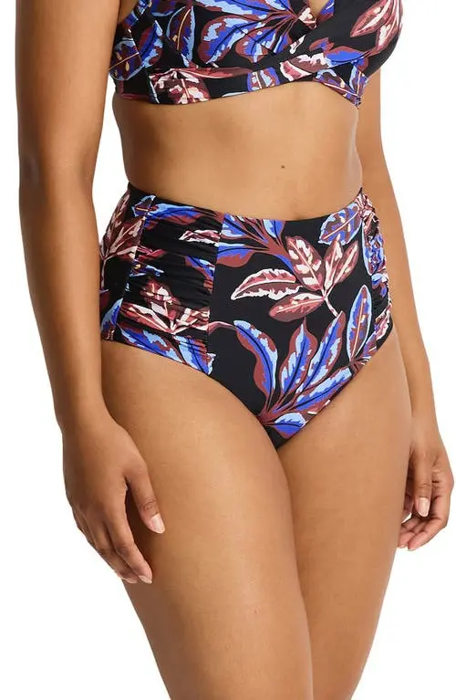 SEA LEVEL High Waist Gathered Swim Briefs