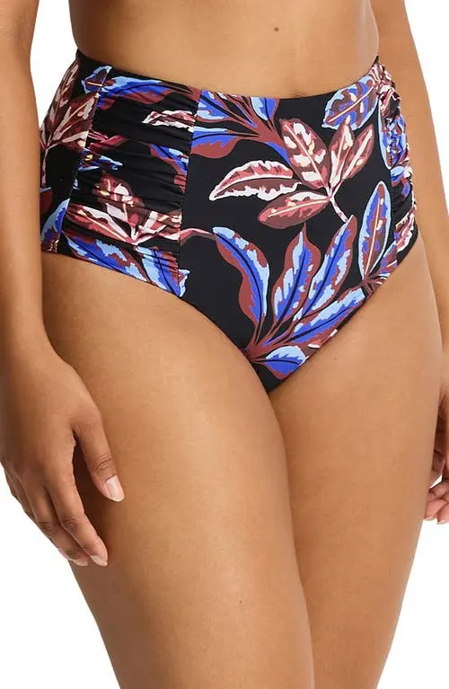 SEA LEVEL High Waist Gathered Swim Briefs