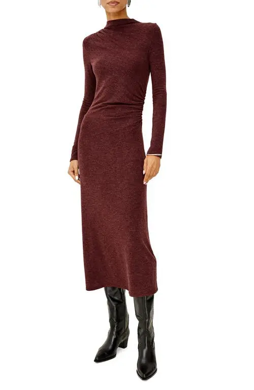 Rails Margaret Mock Neck Jersey Midi Dress - Merlot