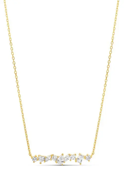 SHYMI Multi-shape Cubic Zirconia Bar Necklace - Gold