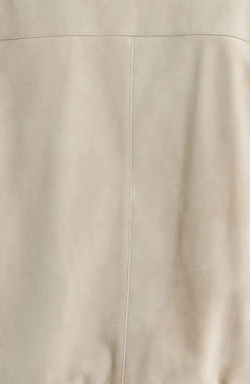 BOSS Muller Suede Bomber Jacket - Open Beige
