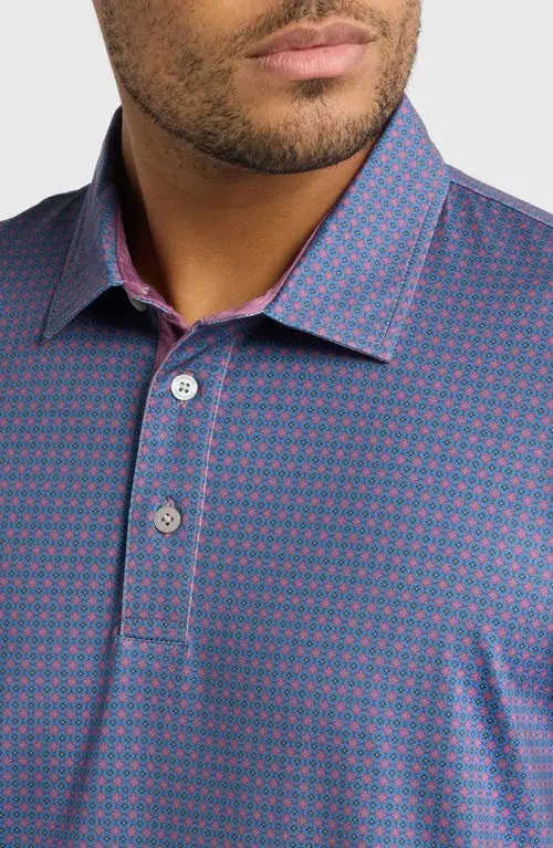 SWANNIES Gleam Performance Golf Polo - Blue Horizon