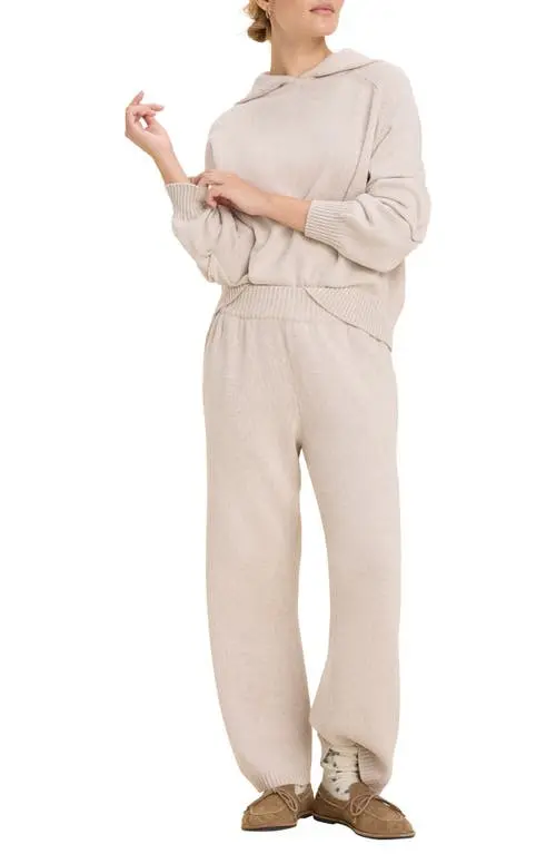 NZ BY NIC AND ZOE Cotton Sweater Hoodie - Oatmeal