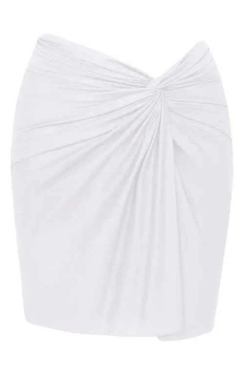 VIX PAULA HERMANNY Karen Twist Cover-up Miniskirt - White