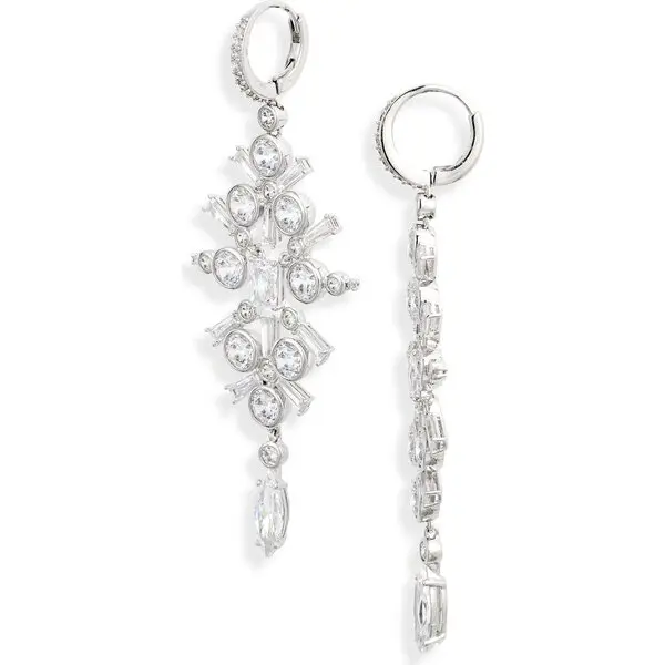 Nadri Under The Sea Cubic Zirconia Kite Leverback Drop Earrings - Rhodium
