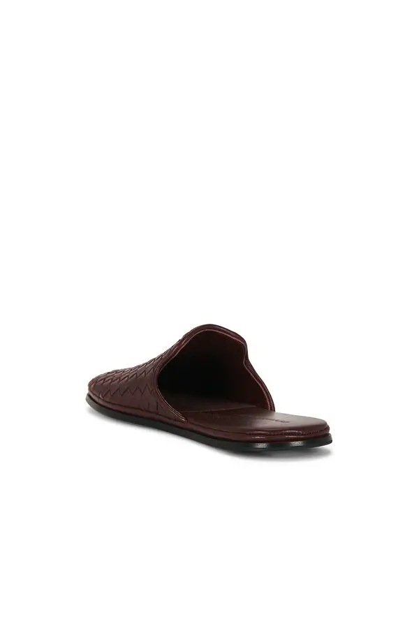 Bottega Veneta Palazzo Open Back Slipper In Burgundy