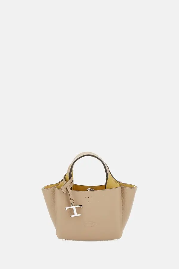 TOD'S Mini Leather Bag - Beige
